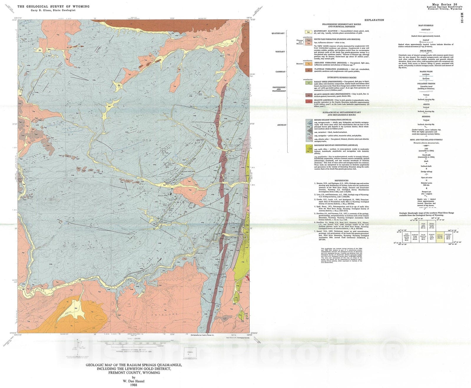 Map : Geologic map of the Radium Springs Quadrangle including the Lewi ...