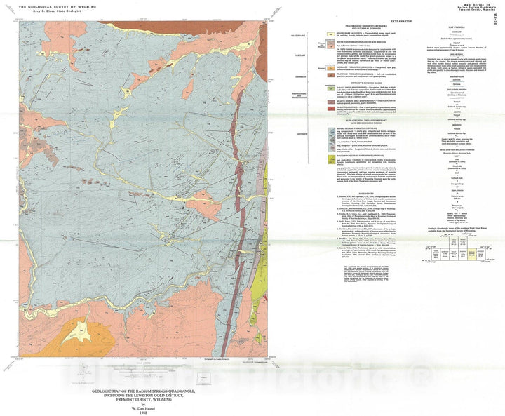 Map : Geologic map of the Radium Springs Quadrangle including the Lewi ...