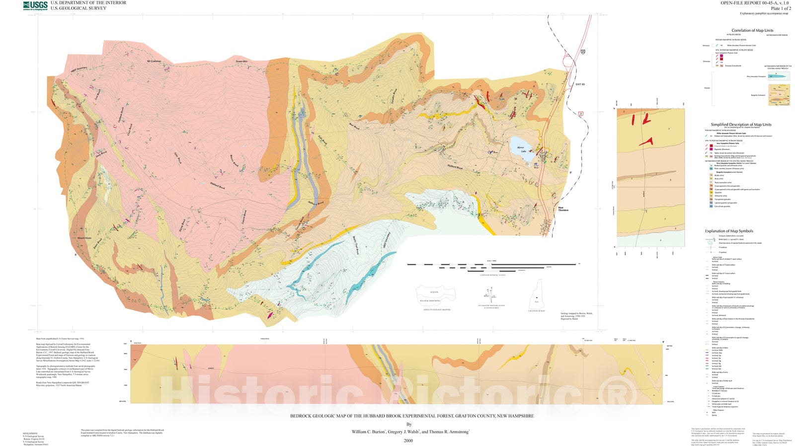 Map : Bedrock geologic map of the Hubbard Brook Experimental Forest, G ...