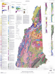 Map : Bedrock geologic map of New Hampshire, 1997 Cartography Wall Art ...