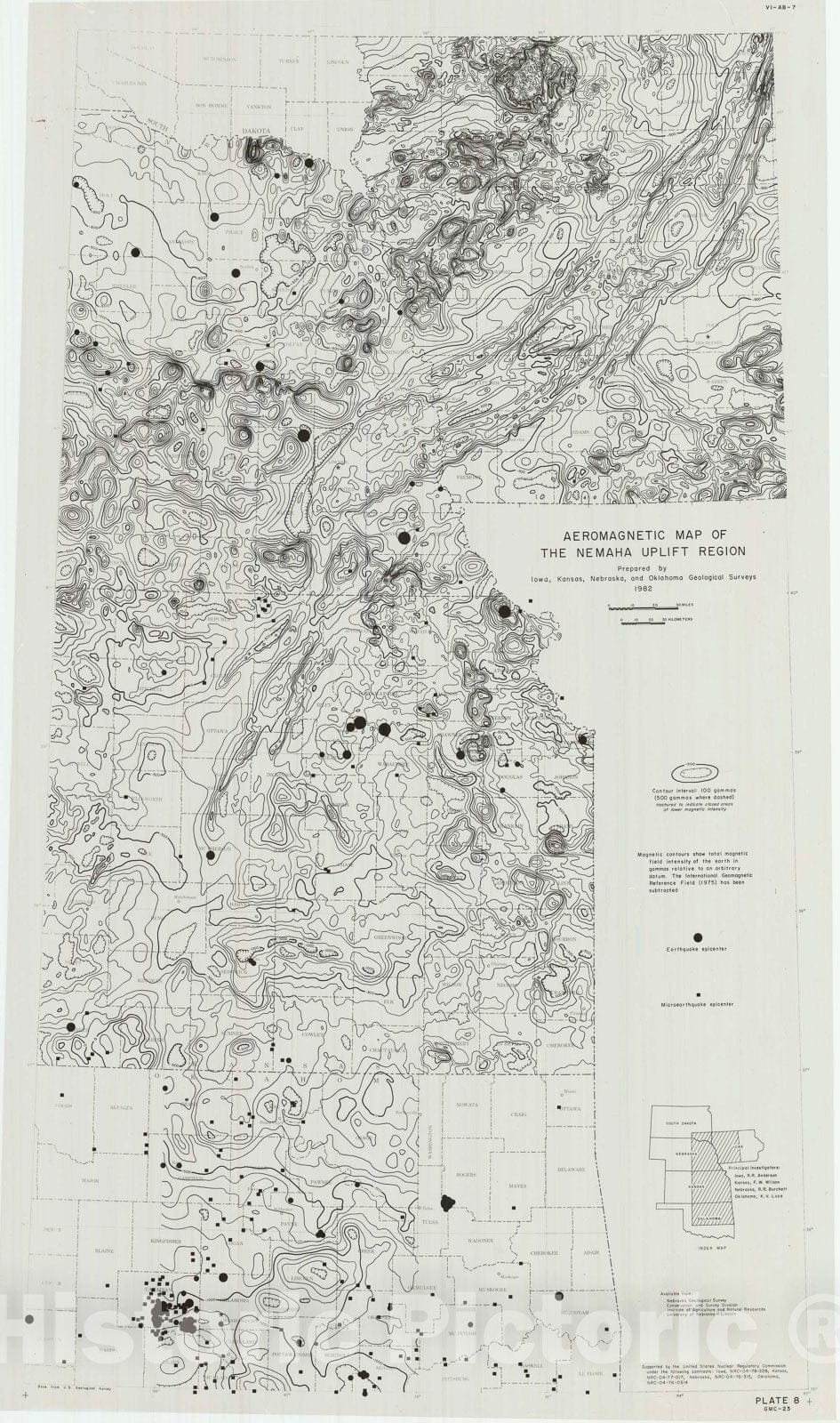 Map : Aeromagnetic map of the Nemaha uplift region, 1982 Cartography W ...