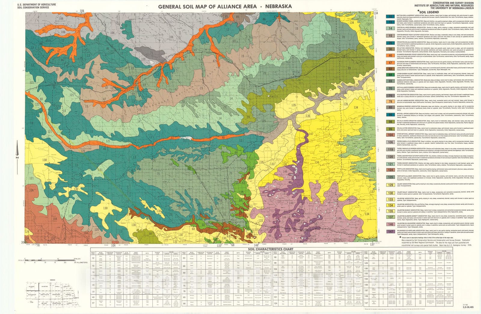 Map : Quadrangle soil maps - Alliance, 1981 Cartography Wall Art ...