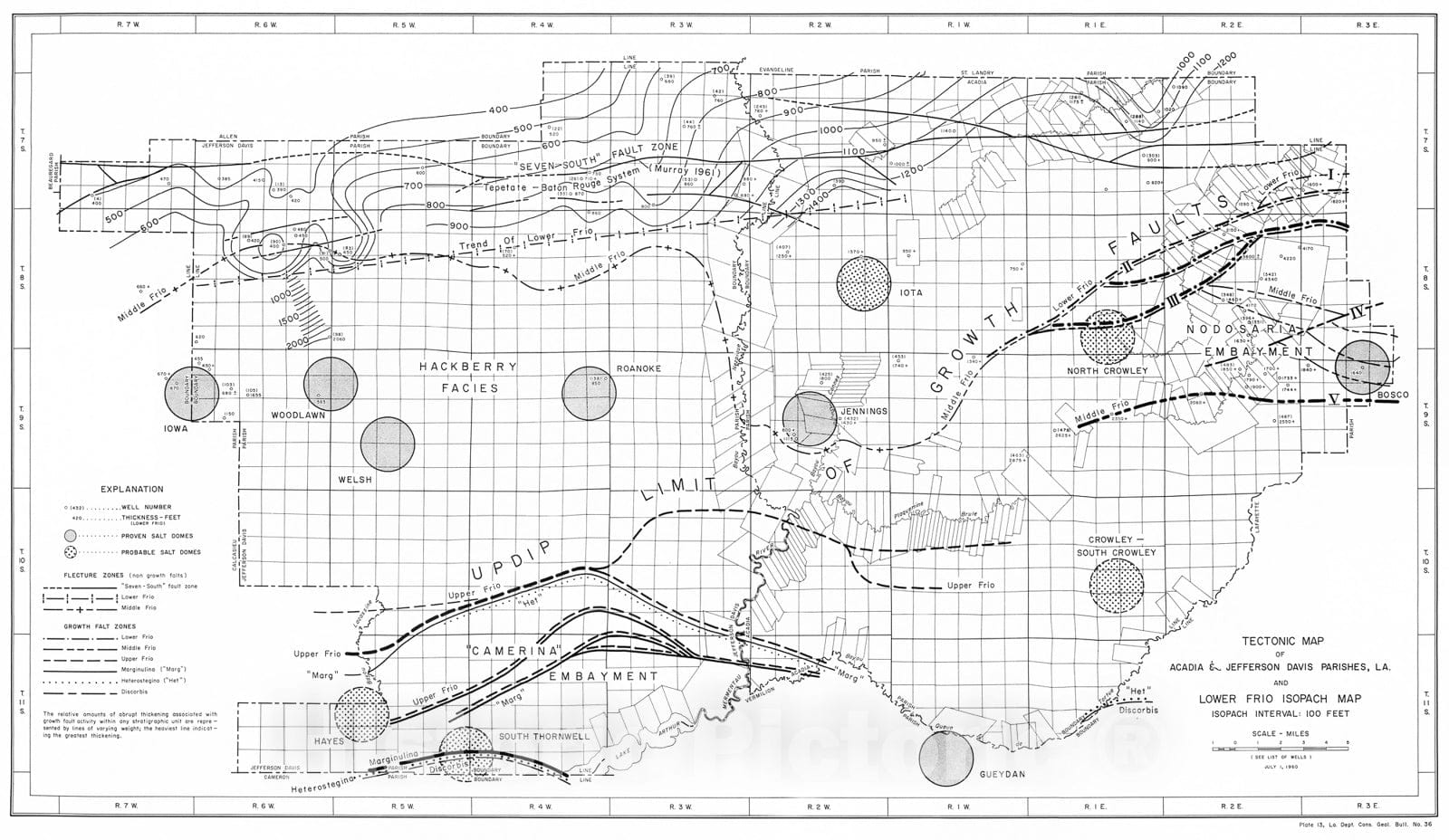 Map : Geology of Acadia and Jefferson Davis Parishes, 1962 Cartography ...