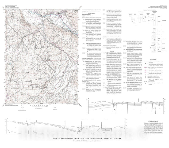 Map : Geologic map of the Basalt quadrangle, Eagle, Garfield, and Pitk ...