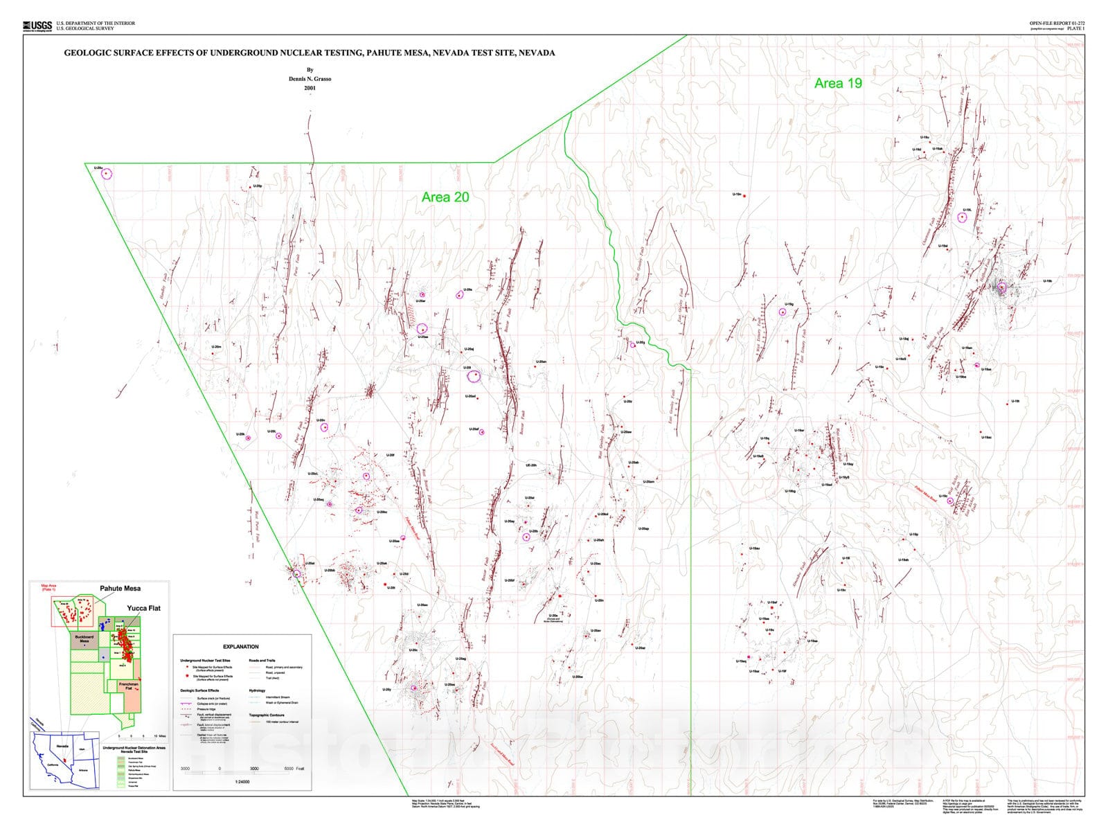 Map : GIS surface effects archive of underground nuclear detonations c ...