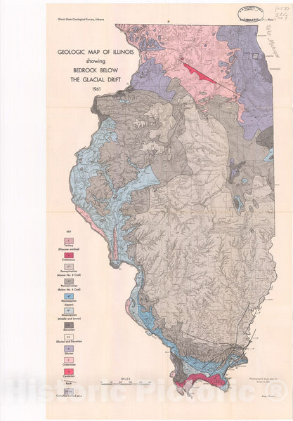 Map : Guide to the geologic map of Illinois, 2001 Cartography Wall Art ...