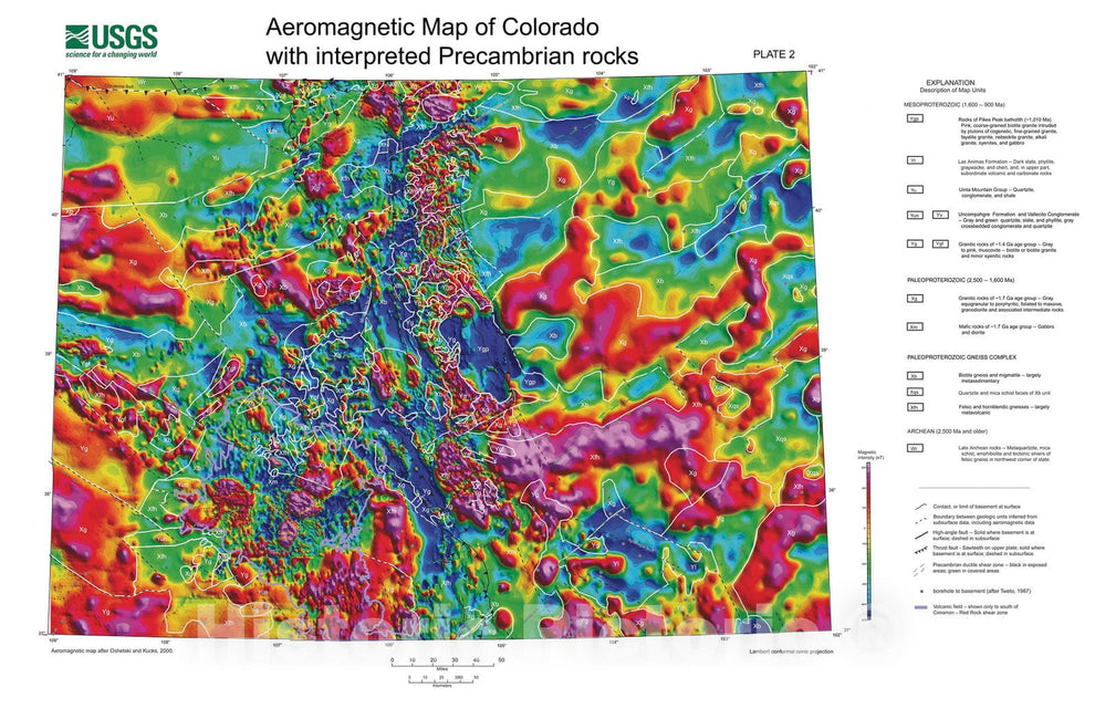 Map : Preliminary Precambrian basement map of Colorado -- a geologic i ...