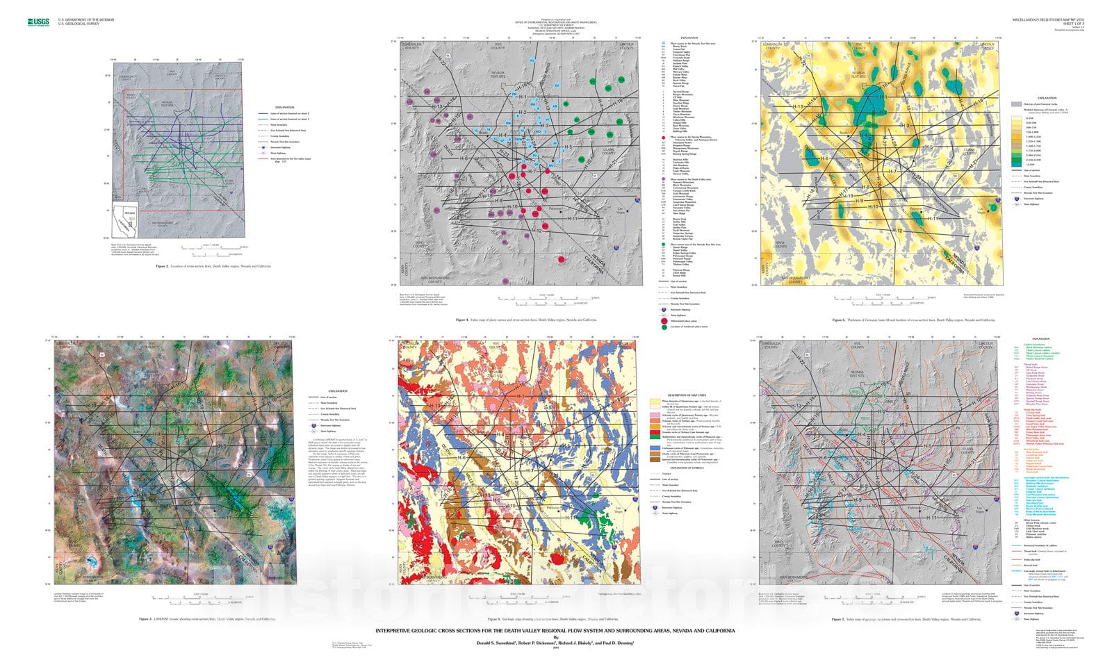 Map : Interpretive geologic cross sections for the Death Valley region ...