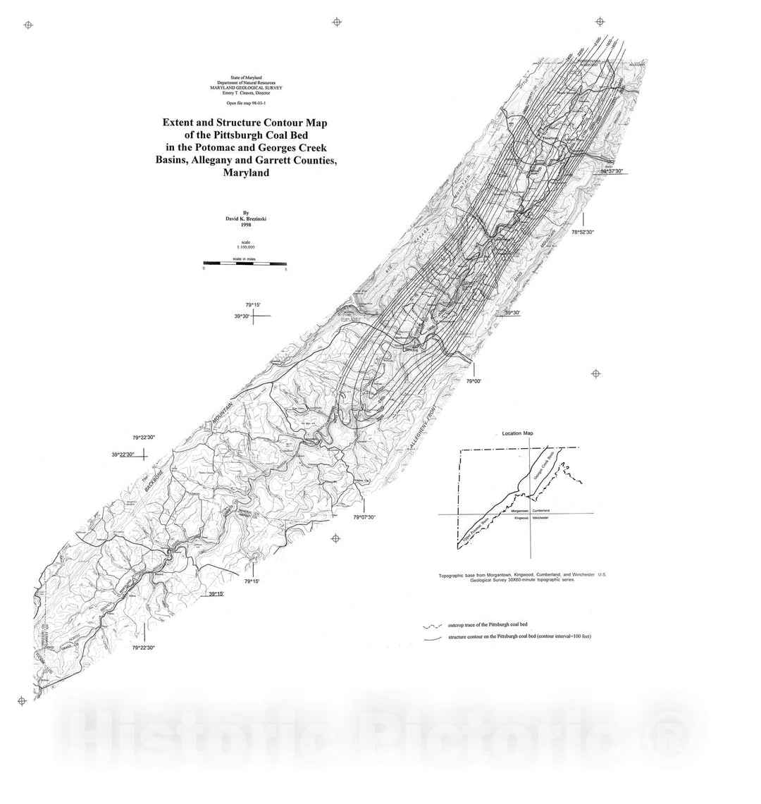 Map : Extent and structure contour map of the Pittsburgh coal bed in t ...