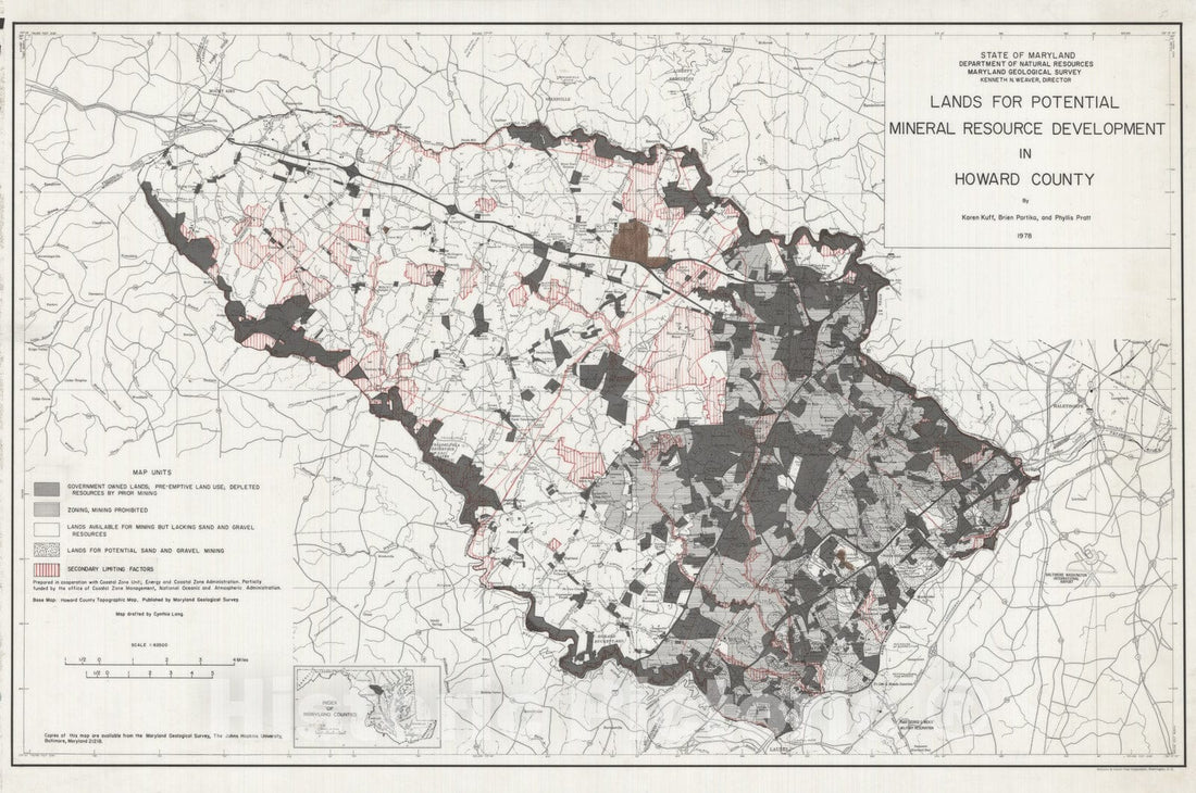 Map : Lands for Potential Mineral Resource Development in Howard Count ...