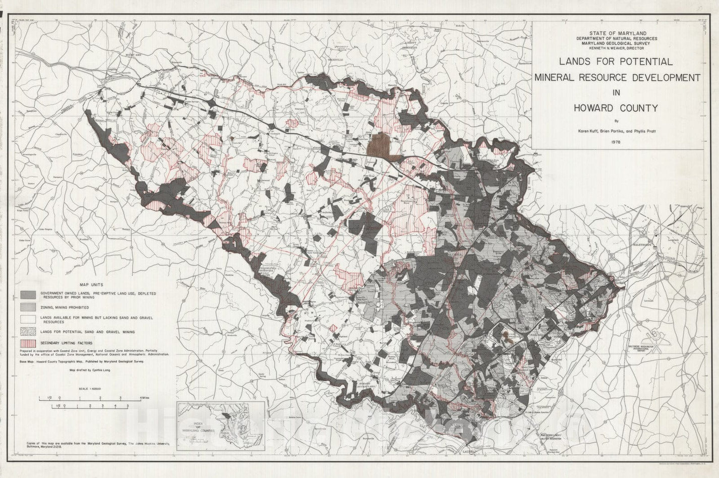 Map : Lands for Potential Mineral Resource Development in Howard Count ...