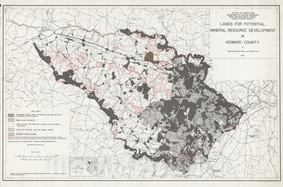 Map : Lands for Potential Mineral Resource Development in Howard Count ...