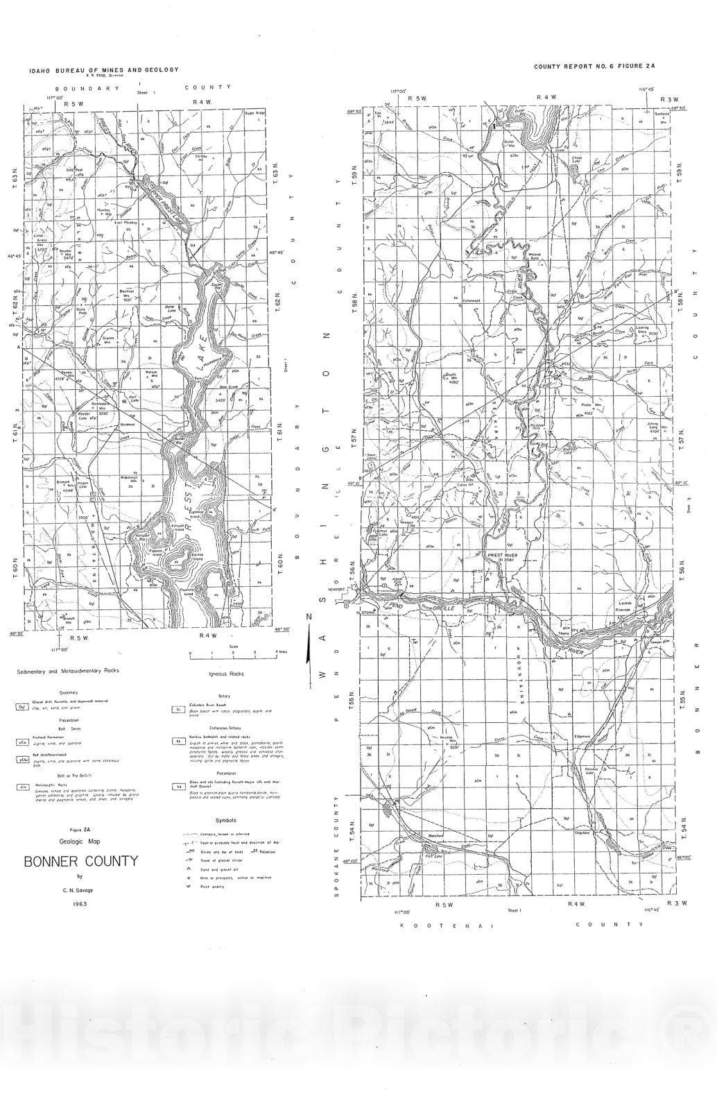 Map : Geology and mineral resources of Bonner County, 1967 Cartography ...
