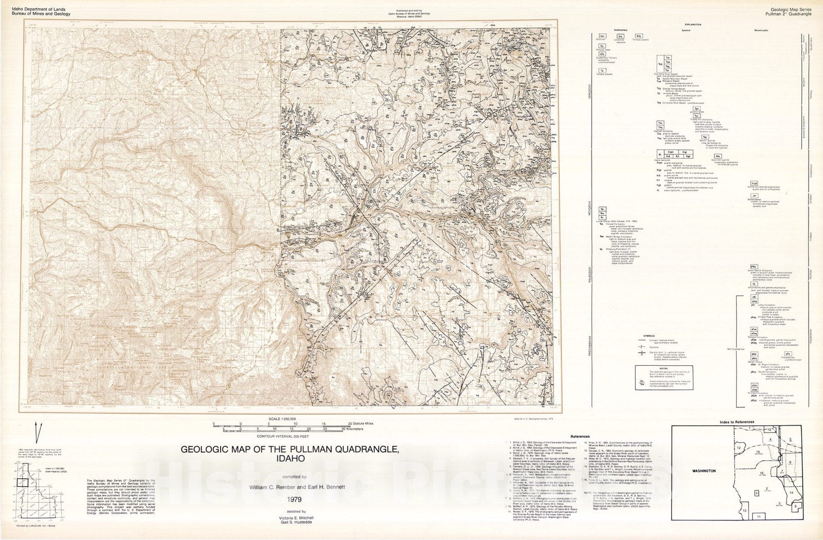 Map : Geologic map of the Pullman quadrangle, Idaho, 1979 Cartography ...