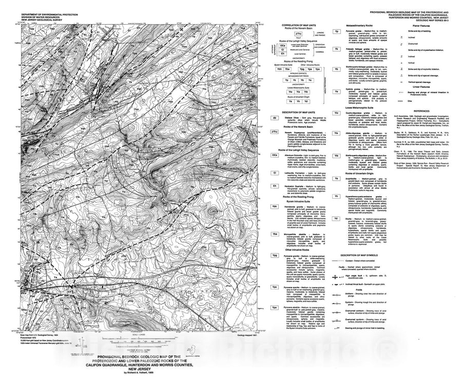 Map : Provisional Geologic Map of the Proterozoic and Lower Paleozoic ...