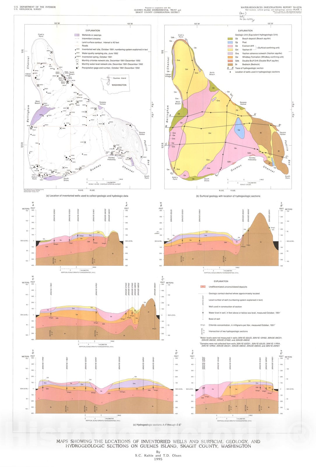 Map : Hydrogeology and quality of ground water on Guemes Island, Skagi ...