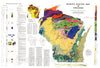 Map : Bedrock Geologic Map of Wisconsin, 1982 Cartography Wall Art ...