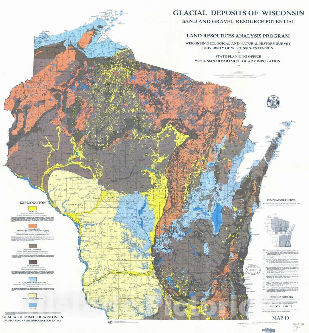 Map : Glacial Deposits of Wisconsin: Sand and Gravel Resource Potentia ...