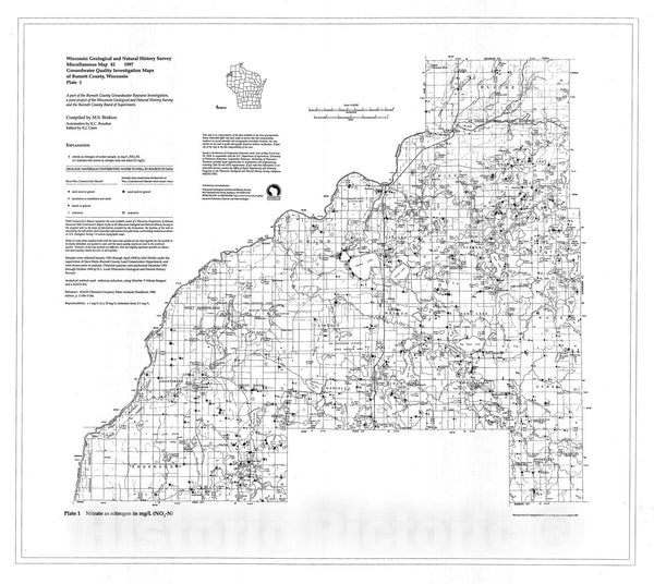 Map : Groundwater Quality Investigation Maps of Burnett County, Wiscon ...