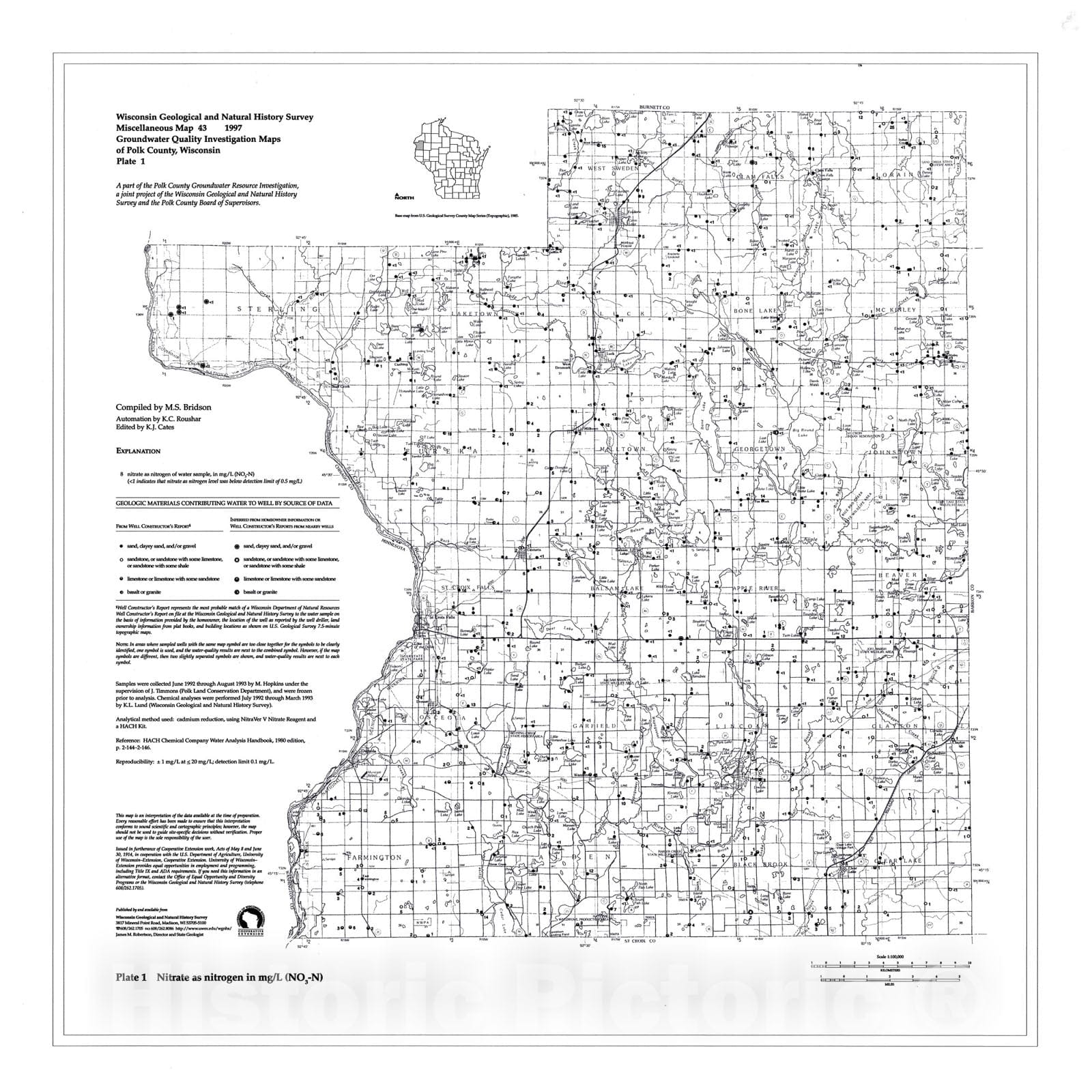 Map : Groundwater Quality Investigation Maps of Polk County, Wisconsin ...