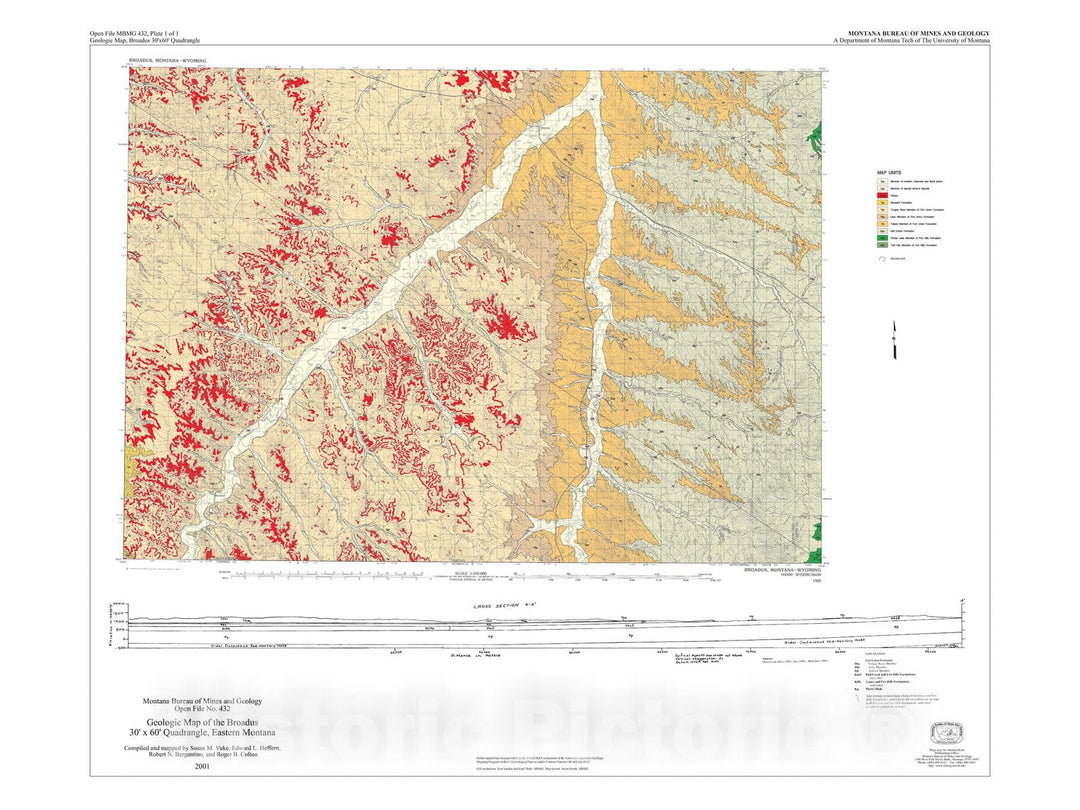 Map : Geologic map of the Broadus 30' x 60' quadrangle, eastern Montan ...