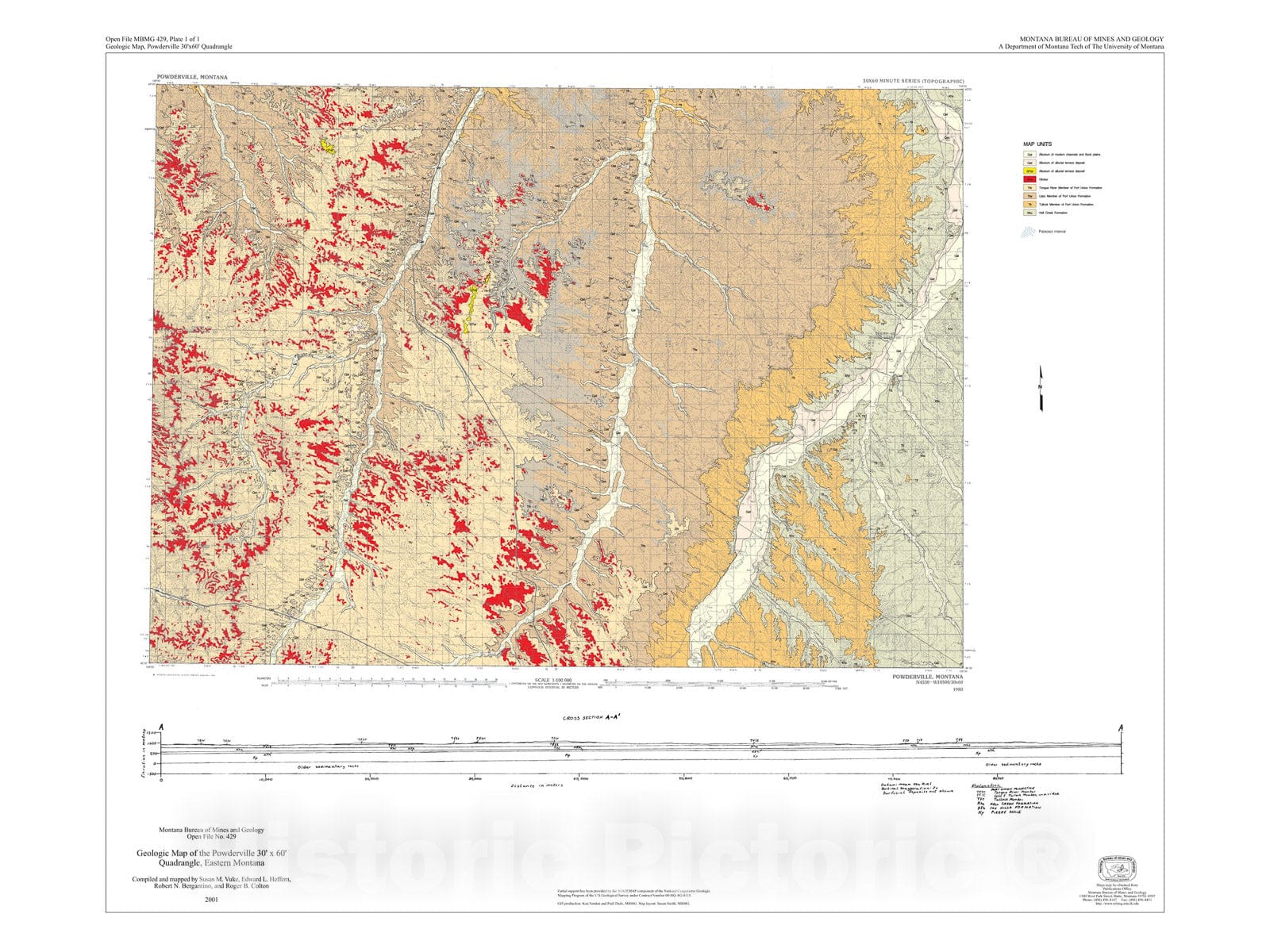 Map : Geologic map of the Powderville 30' x 60' quadrangle, eastern Mo ...