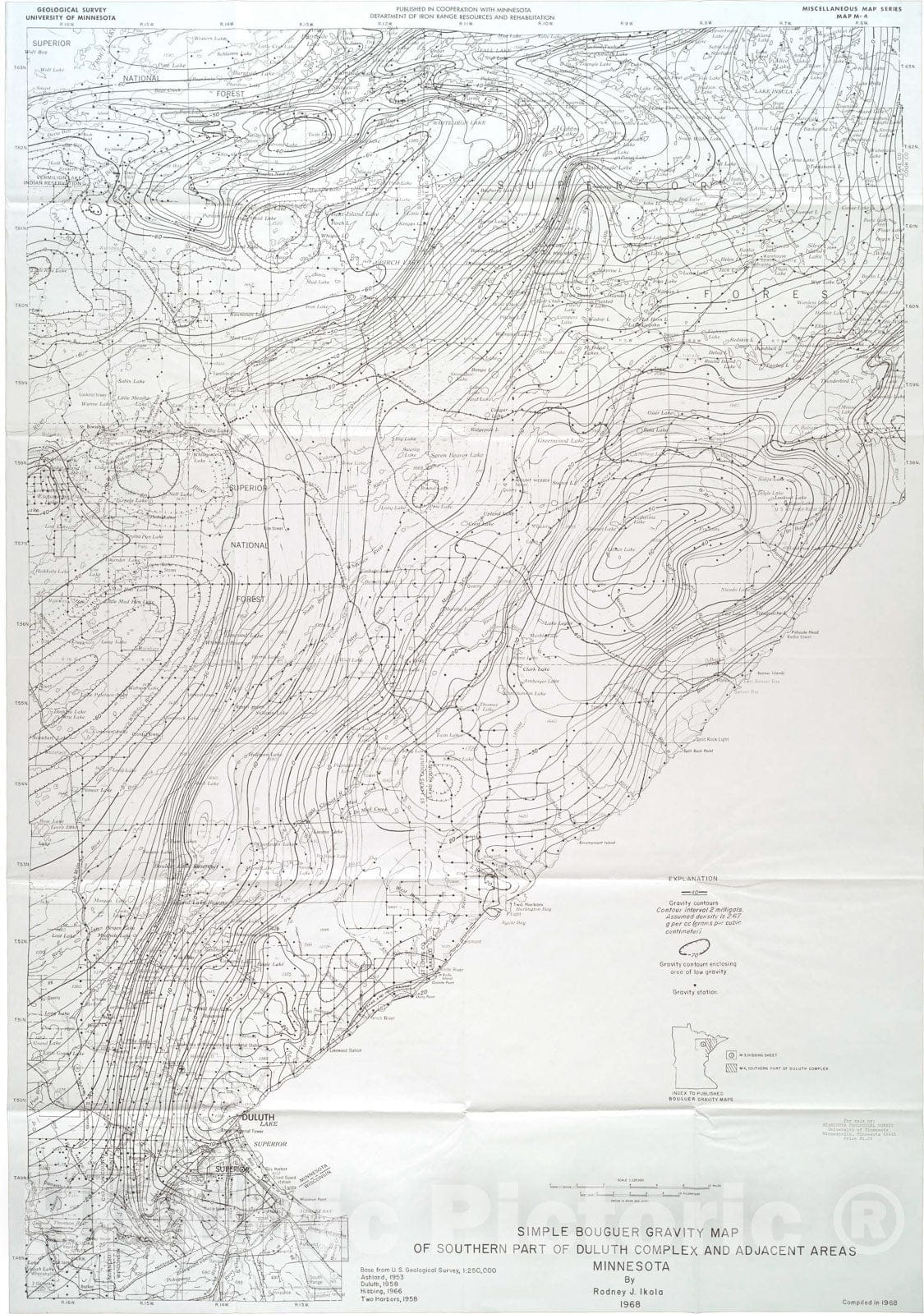 Map : Simple Bouguer gravity map of southern part of Duluth Complex an ...