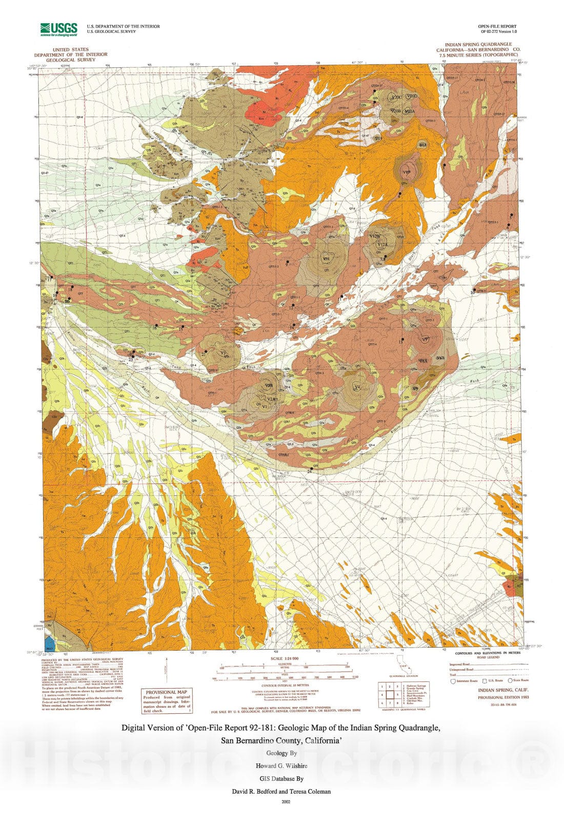 Map : Digital version of "Open-File Report 92-181: geologic map of the ...
