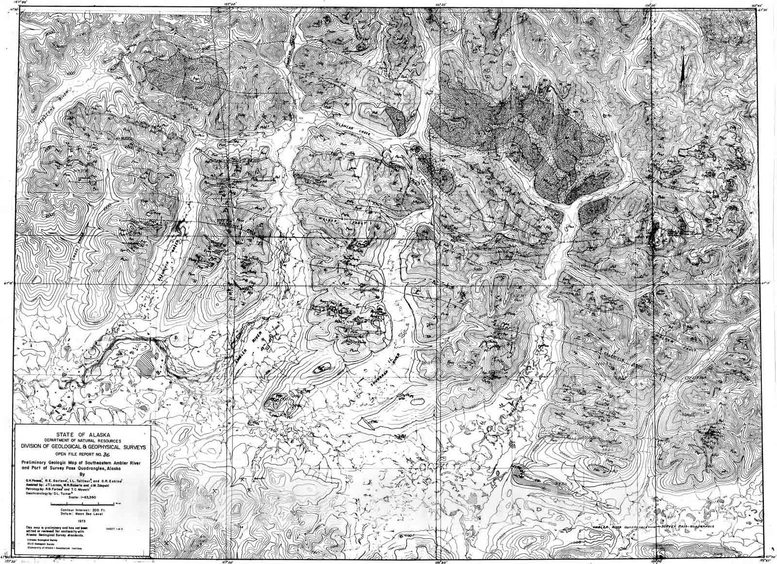 Map : Preliminary geologic map of southeast Ambler River and part of S ...