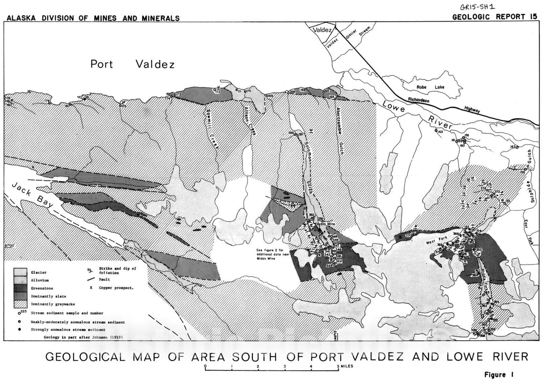 Map : Geology and mineralization of the Midas Mine and sulphide gulch ...