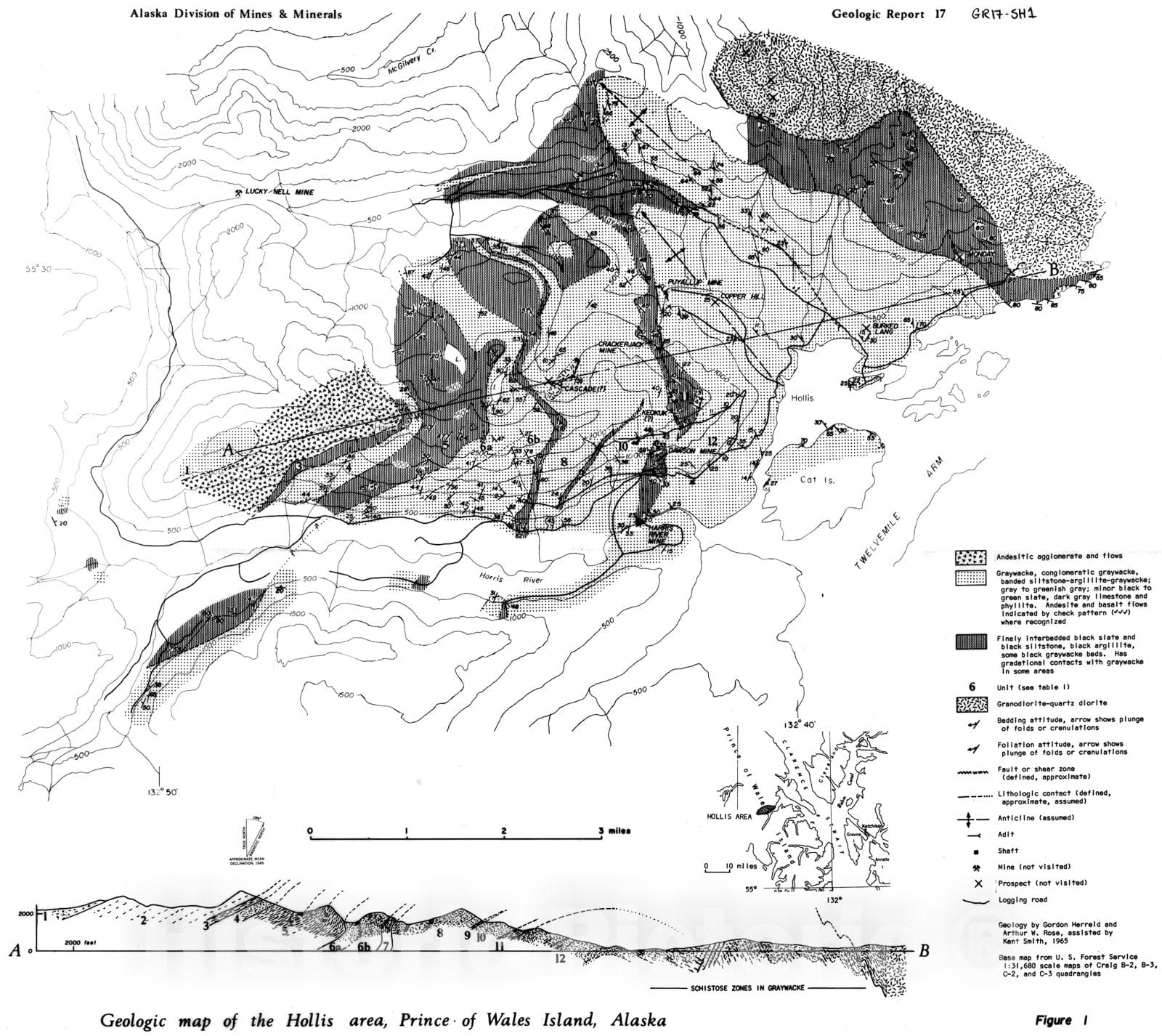 Map : Geology and geochemistry of the Hollis and Twelvemile Creek area ...