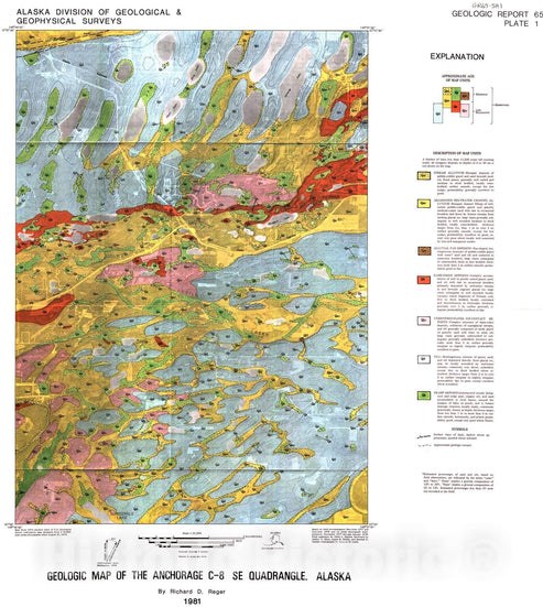 Map : Geologic materials maps of the Anchorage C-8 SE Quadrangle, Alas ...