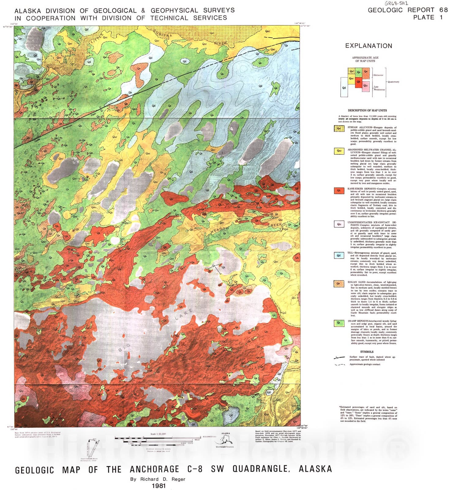 Map : Geologic materials maps of the Anchorage C-8 SW Quadrangle, Alas ...
