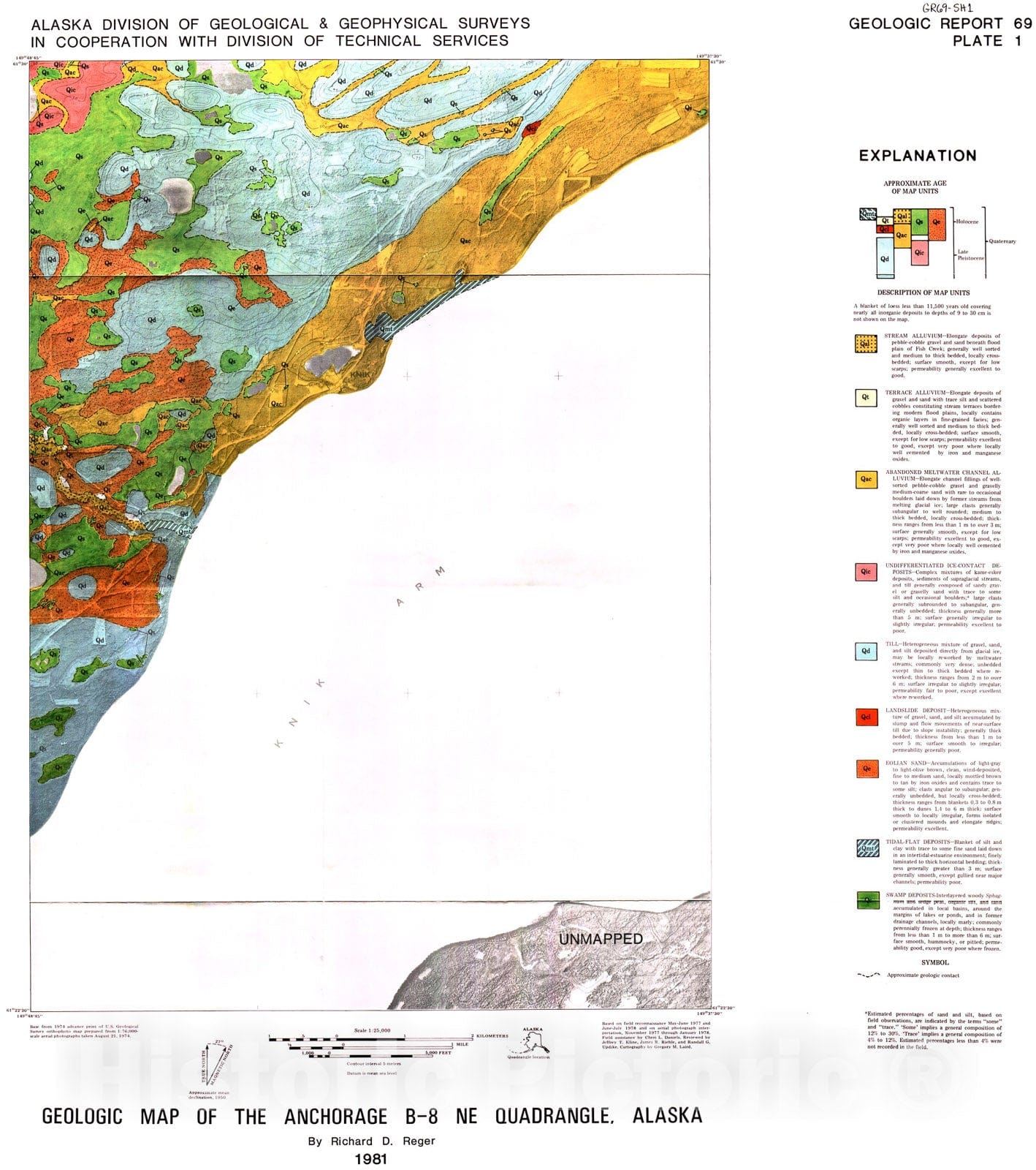 Map : Geology and geologic-materials maps of the Anchorage B-8 quadran ...