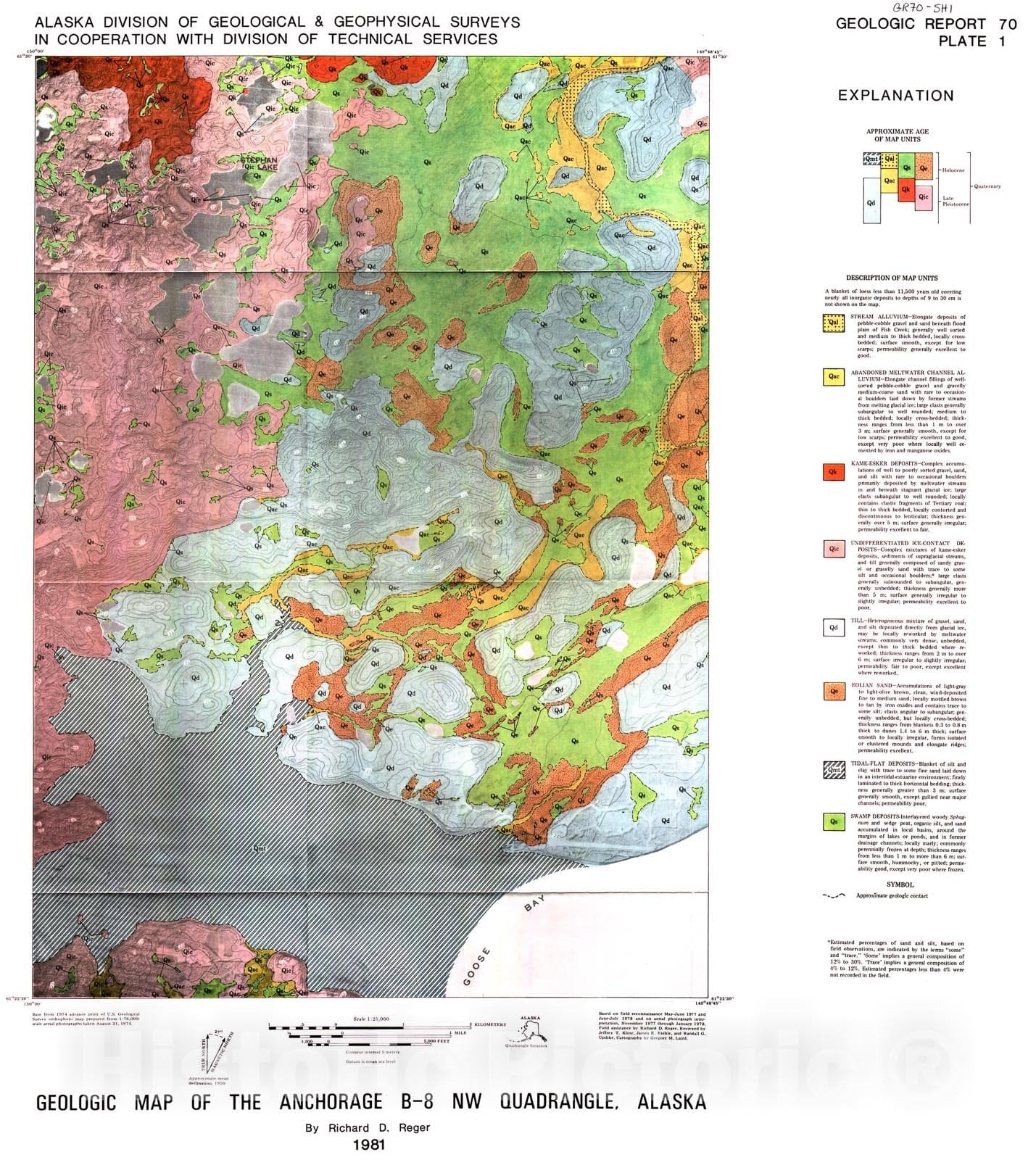 Map : Geologic and materials maps of the Anchorage B-8 NW Quadrangle ...