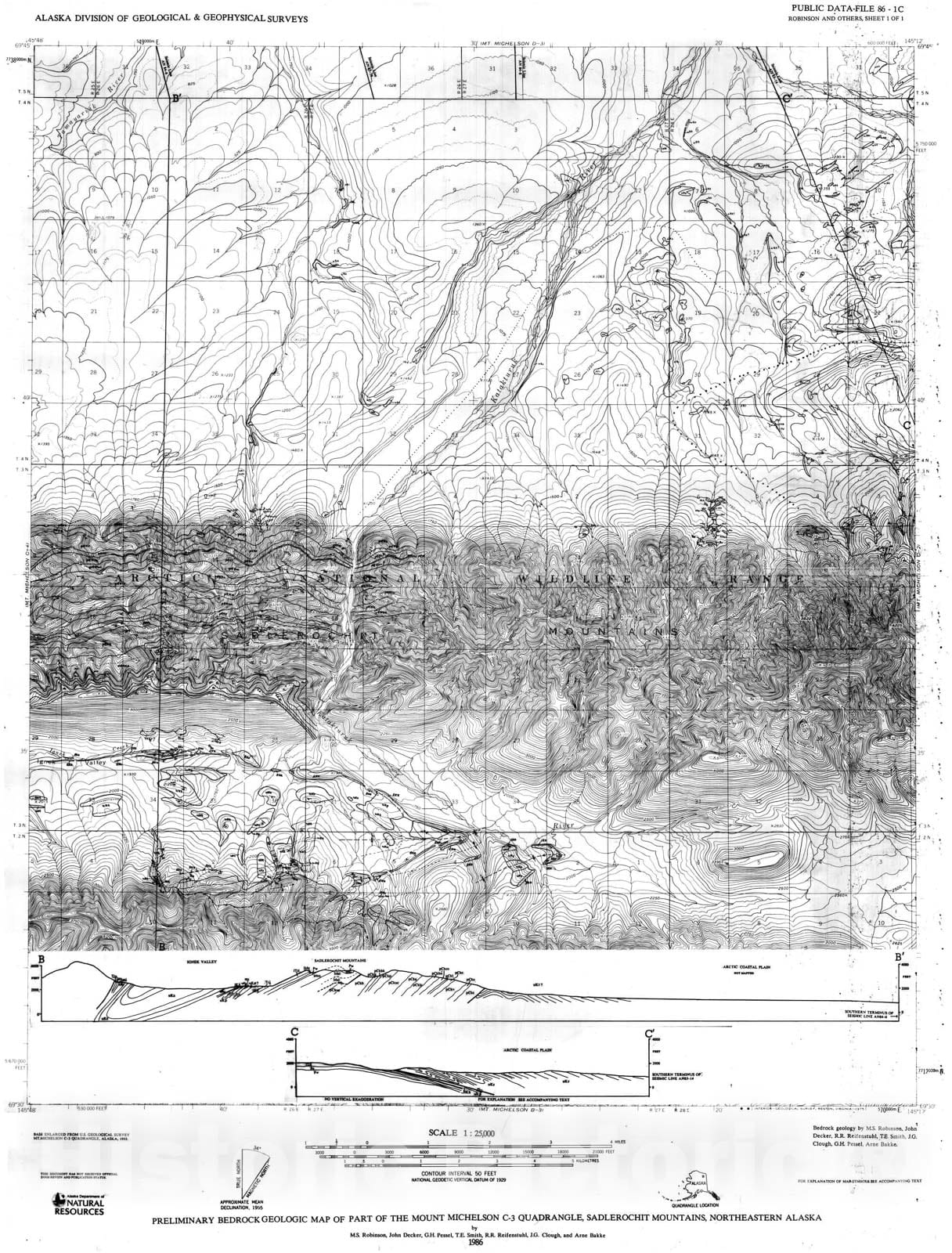 Map : Arctic National Wildlife Refuge, northeastern Alaska, preliminar ...