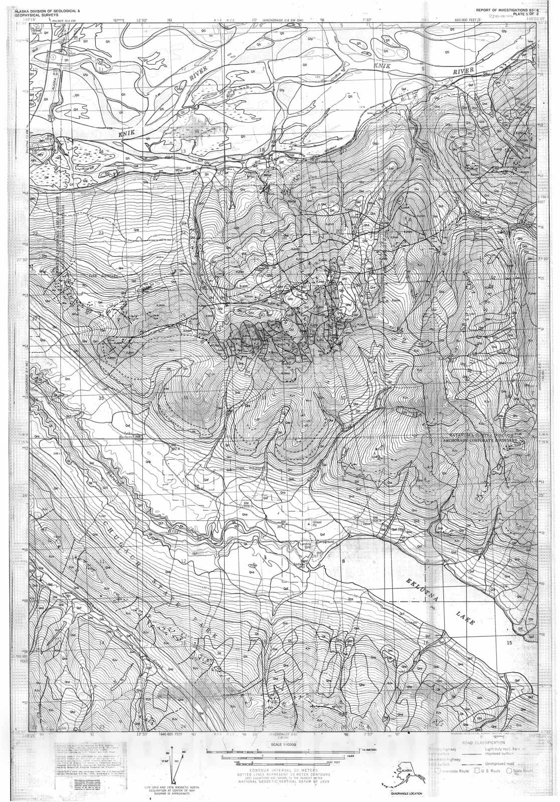 Map : Preliminary geologic map of the Anchorage B-6 NW (Eklutna Lake ...