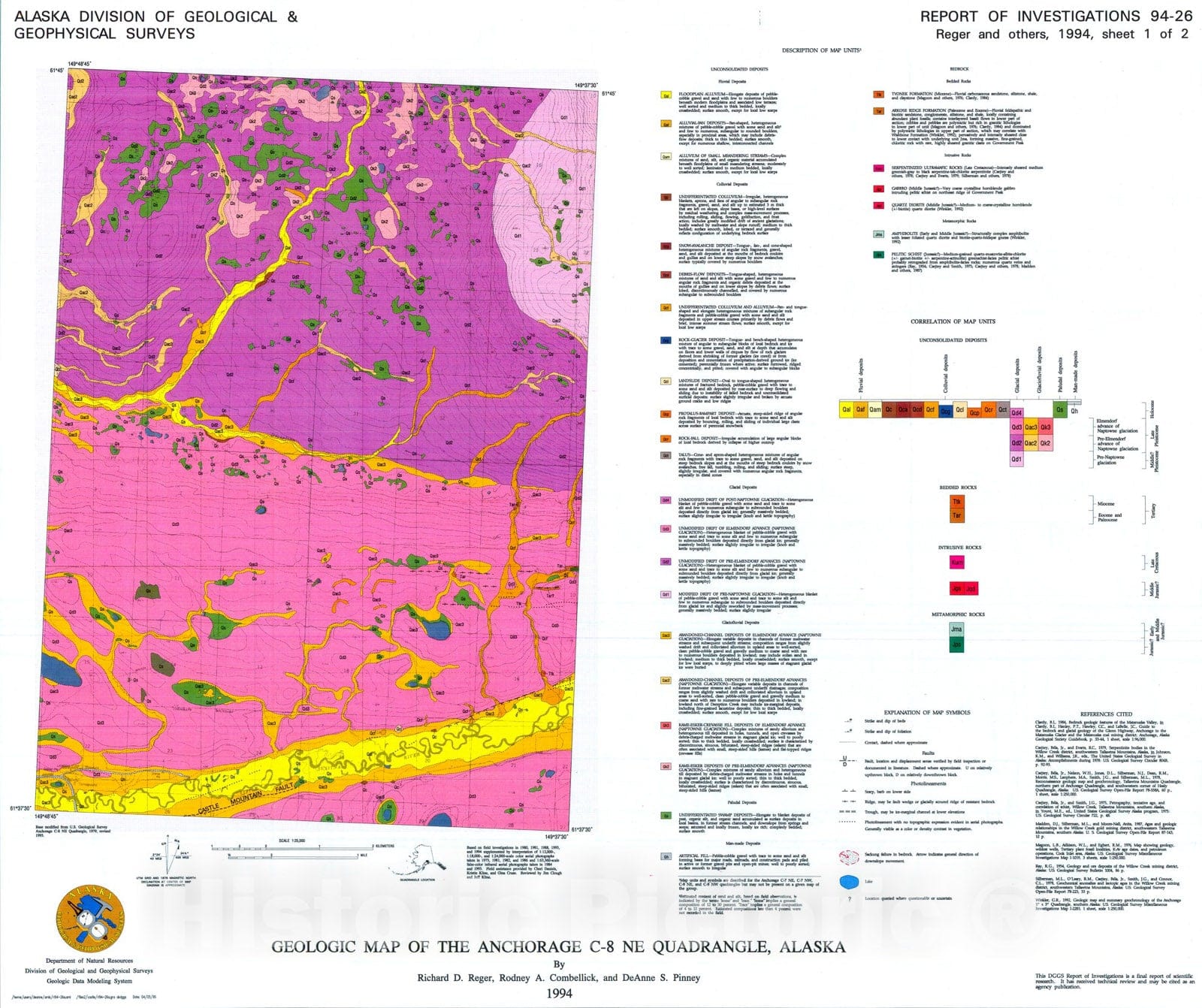 Map : Geologic and derivative materials maps of the Anchorage C-8 NE Q ...