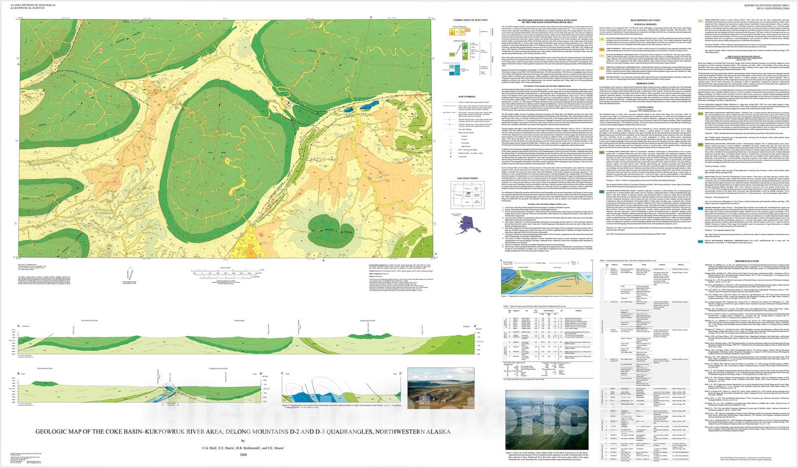 Map : Geologic map of the Coke Basin-Kukpowruk River area, DeLong Moun ...