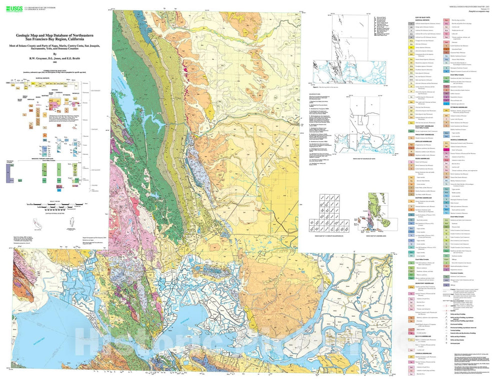 Map : Geologic map and map database of northeastern San Francisco Bay ...