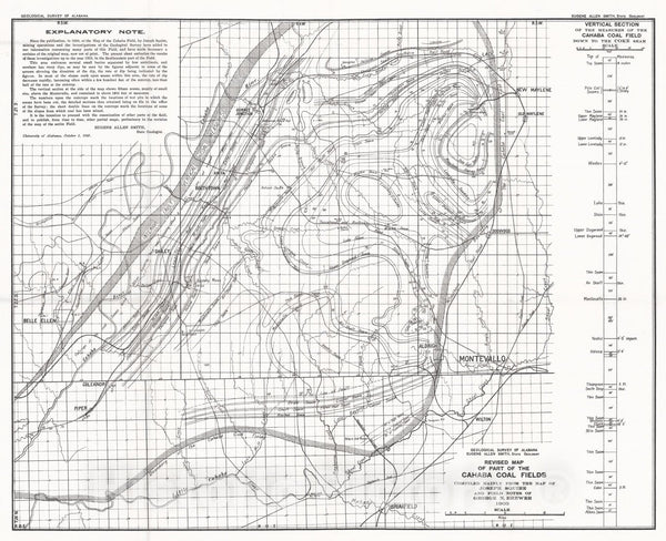 Map : Revised map of part of the Cahaba coal field, 1905 Cartography W ...