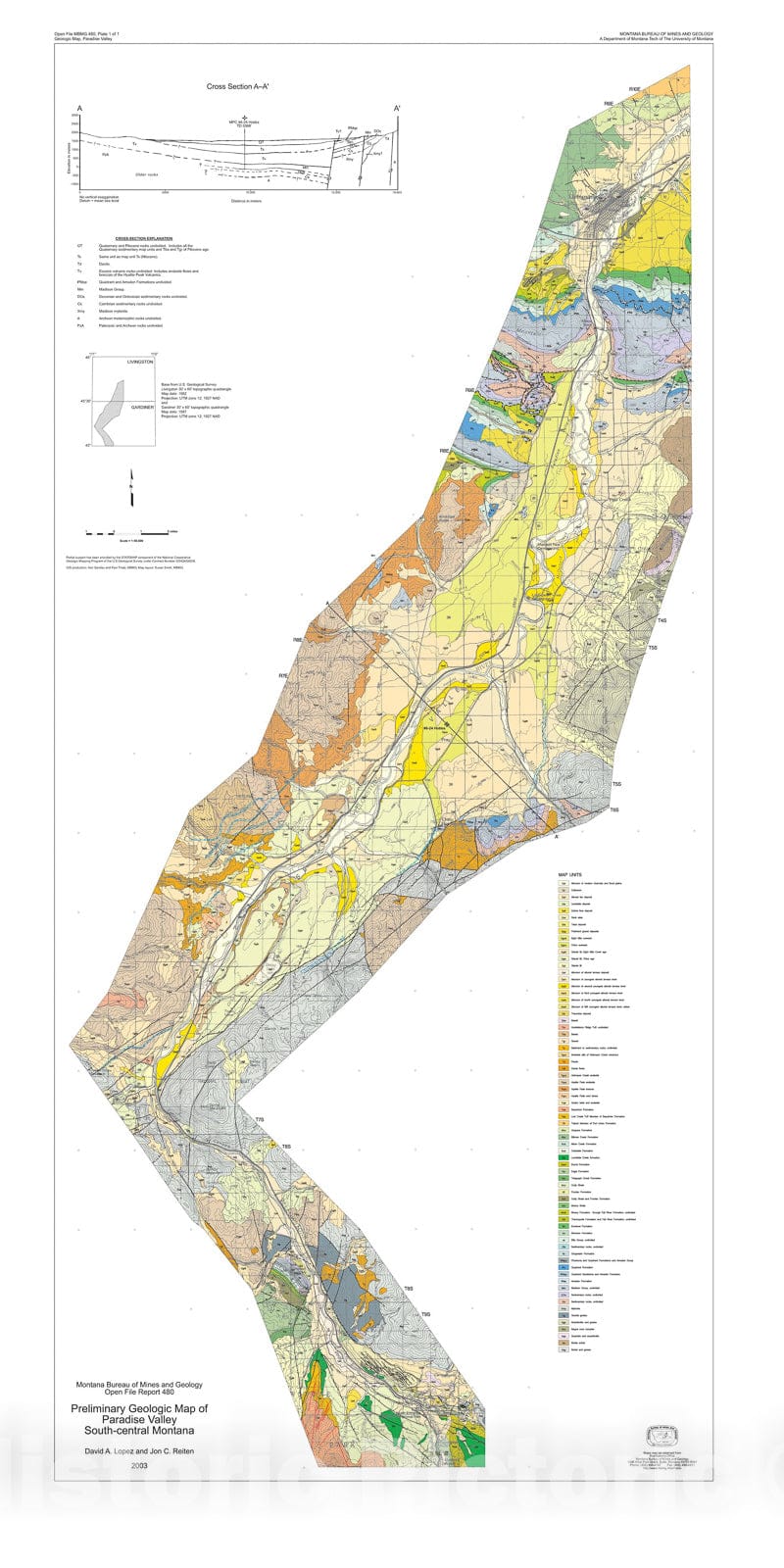 Map : Preliminary geologic map of Paradise valley, south- central Mont ...