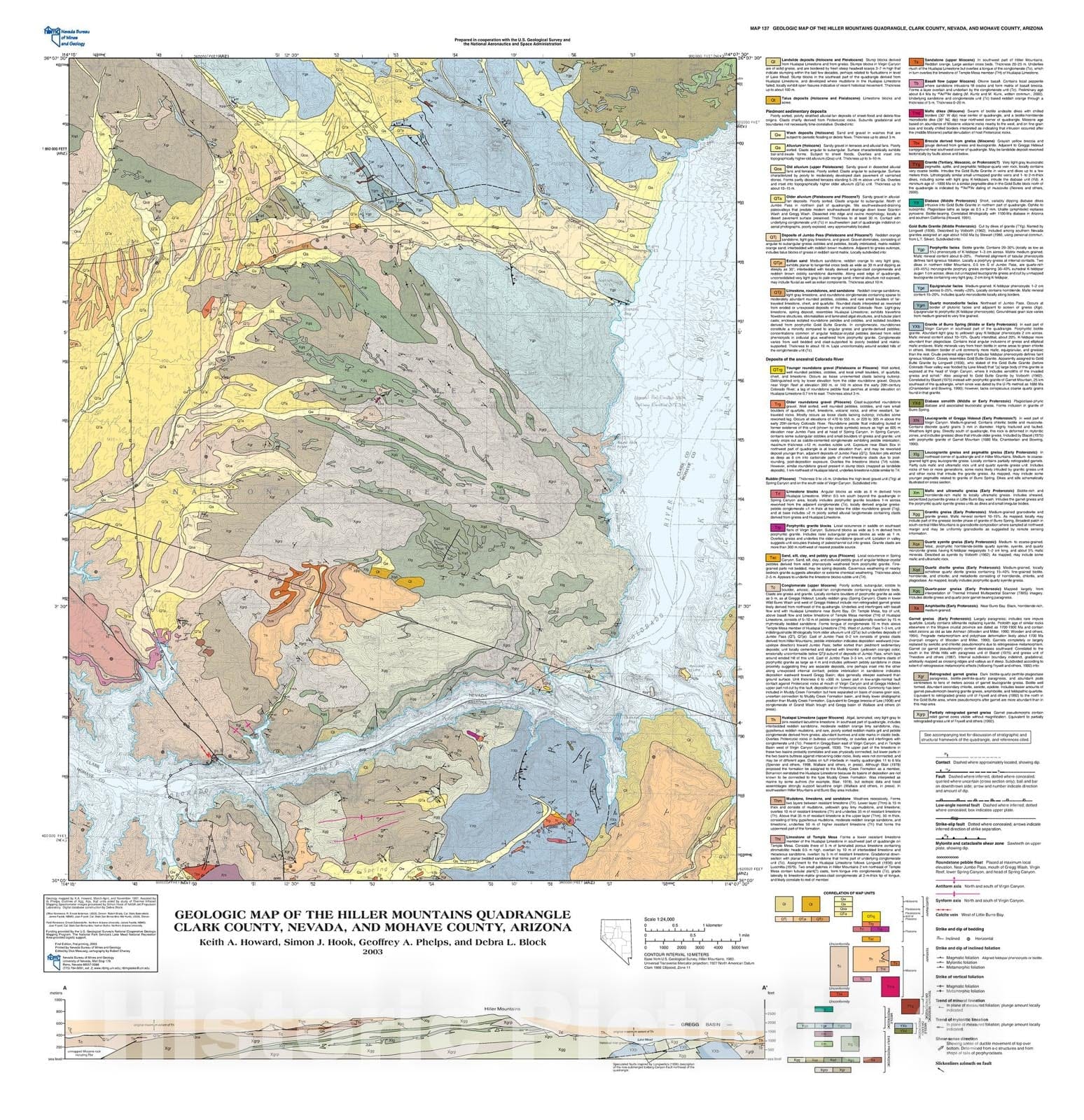 Map : Geologic Map of the Hiller Mountains Quadrangle, Clark County, N ...