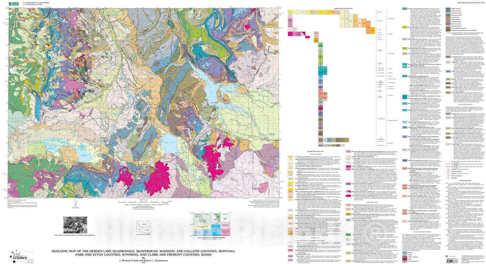 Map : Geologic map of the Hebgen Lake quadrangle, Beaverhead, Madison ...