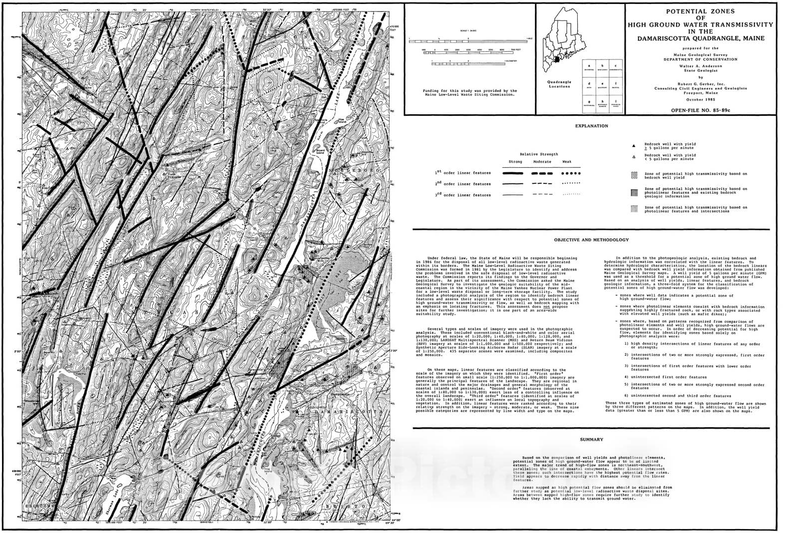 Map : Potential Zones of High Ground Water Transmissivity in the Damar ...