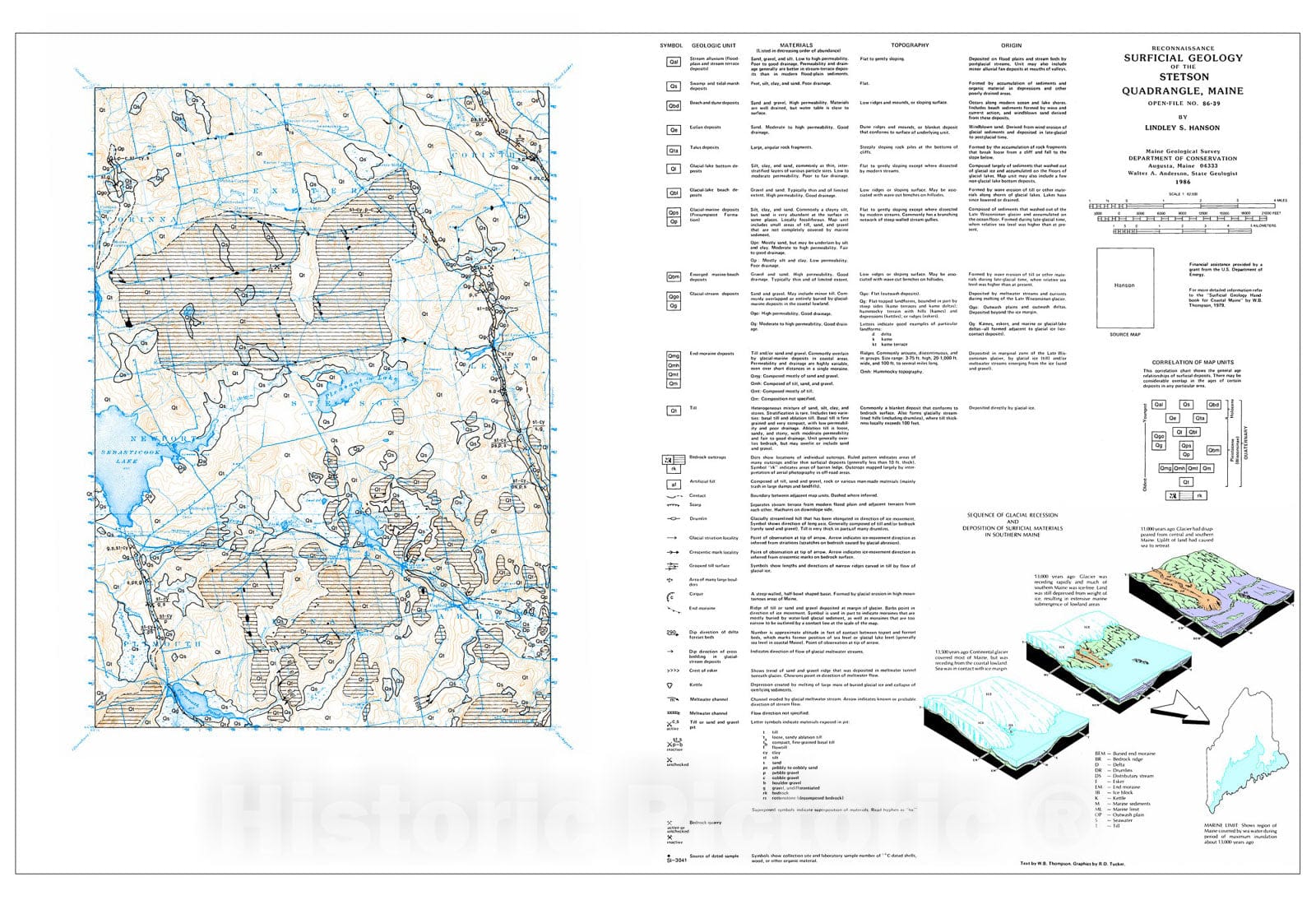 Map : Reconnaissance Surficial Geology of the Stetson 15' Quadrangle ...