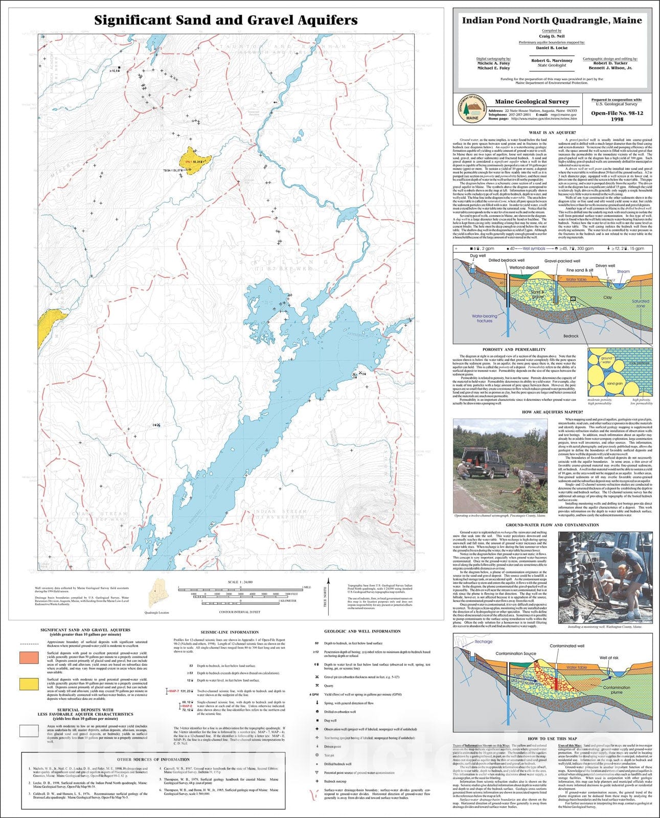 Map : Significant Sand and Gravel Aquifers in the Indian Pond North Qu ...