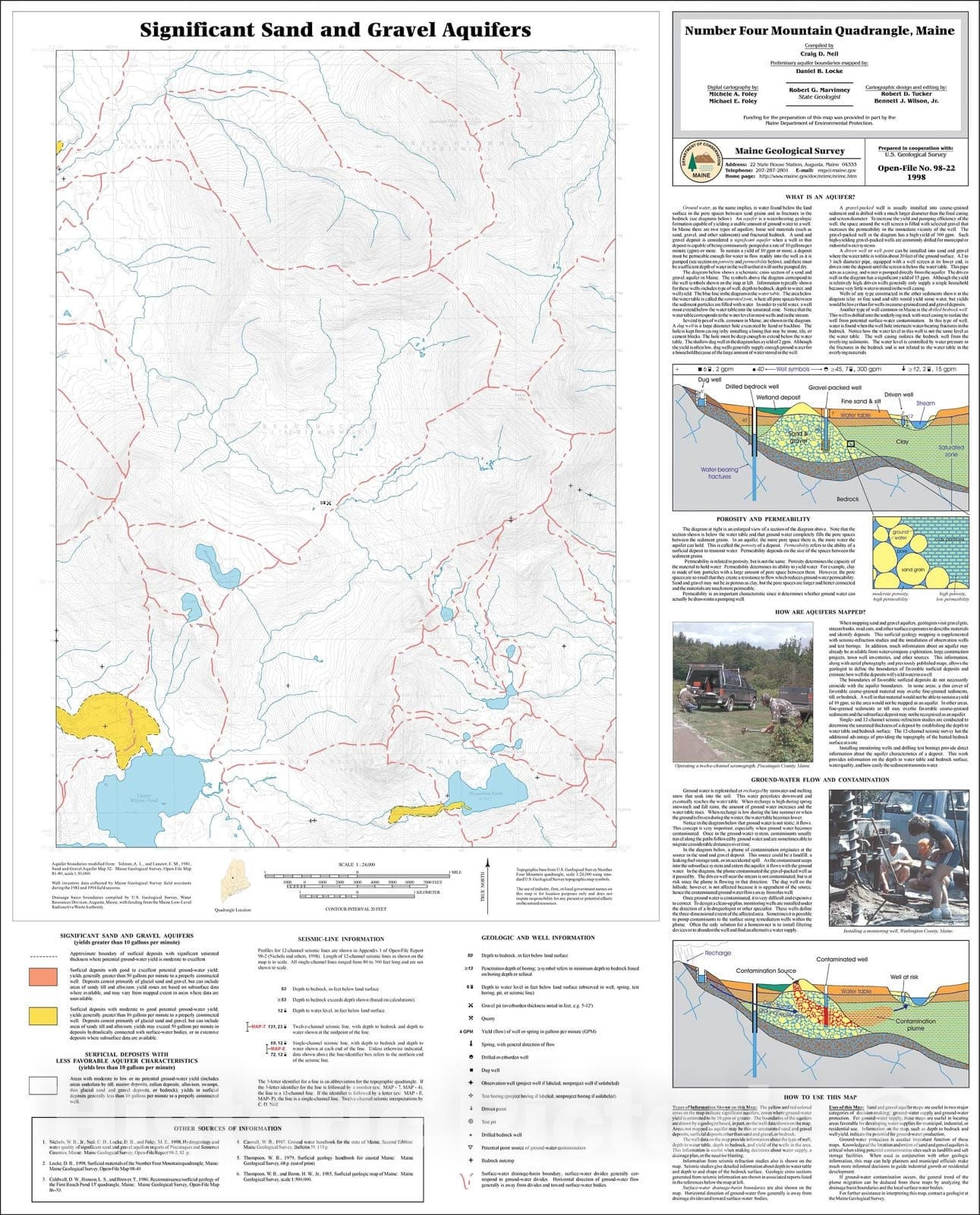 Map : Significant Sand and Gravel Aquifers in the Number Four Mountain ...