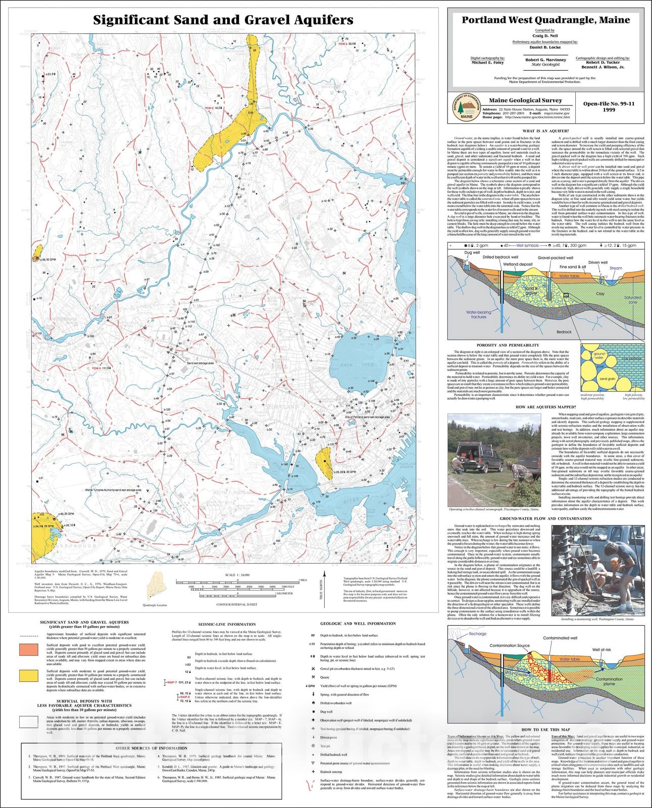 Map : Significant Sand and Gravel Aquifers in the Portland West Quadra ...