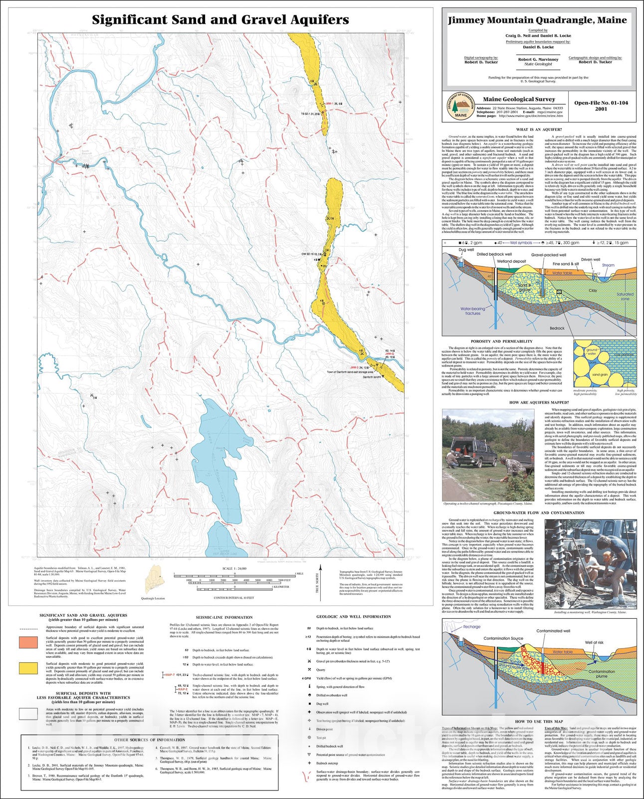 Map : Significant Sand and Gravel Aquifers in the Jimmey Mountain Quad ...
